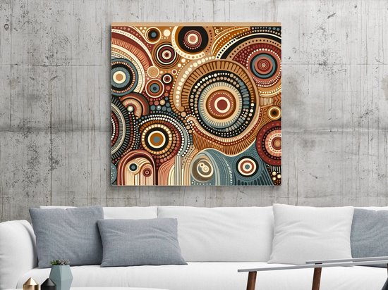Modern aboriginal schilderij | Hedendaags inheems kunstwerk met moderne ...