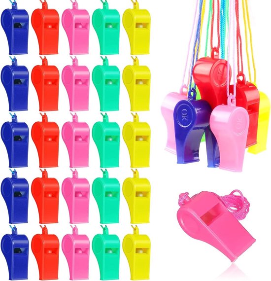 Trillerfluitje voor kinderen - plastic fluitjes - scheidsrechterfluitje ...
