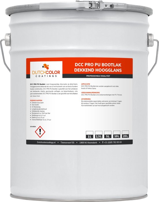 Peinture bateau DCC PRO PU opaque haute brillance - 5 L - RAL 3020 ...