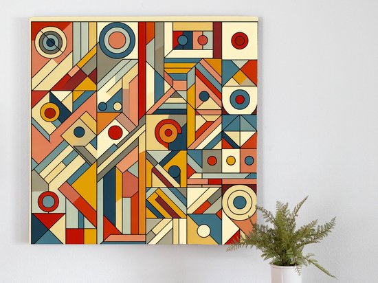 Modern mondriaan schilderij | Abstracte geometrie: de moderne ...