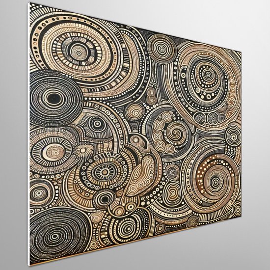 Doodle aboriginal schilderij | Abstract Aboriginal Doodle: A Vibrant ...