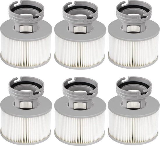 6 Hot Tub Filters Set - Schroef-in Base Adapter - MSpa Opblaasbare ...