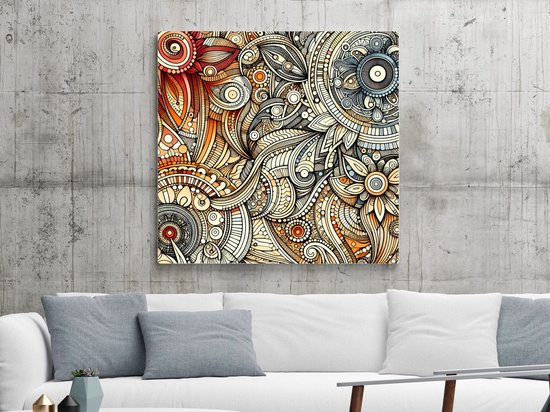Line art relief schilderij | Linear abstract design: a textured ...
