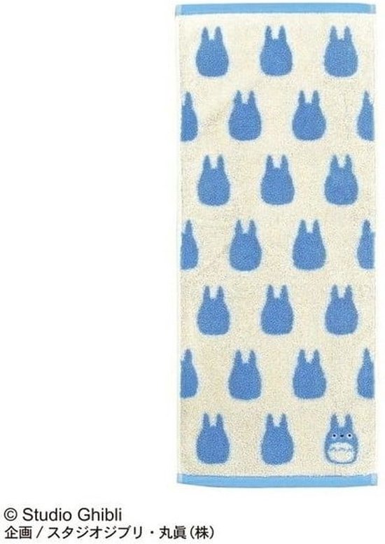 Marushin My Neighbor Totoro - Blue Totoro Silhouette Towel 33x80cm - Marushin Decoratie | bol