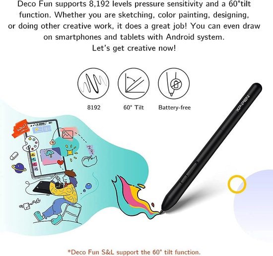 Grafische tablet voor digitaal tekenen - Deco Fun XS - 102 x 76 cm - e ...