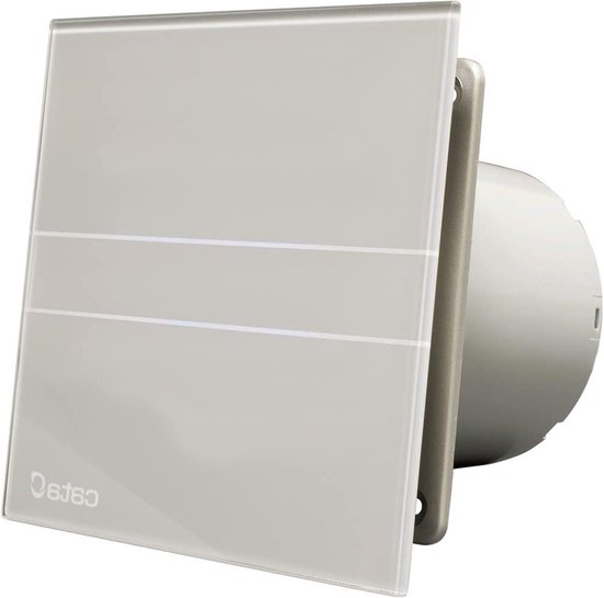 Badkamer Ventilator - Ventilator voor Badkamer Grijs Glas E-100 GS | bol