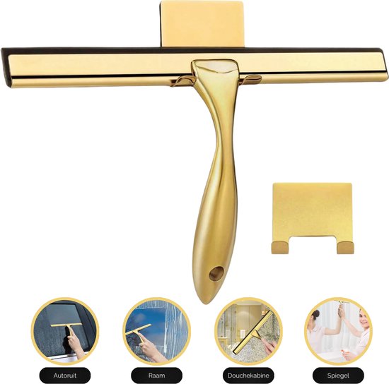 Antusias® LuxaSwipe - Douchewisser Goud - Met Ophanghaak - RVS - Luxe ...