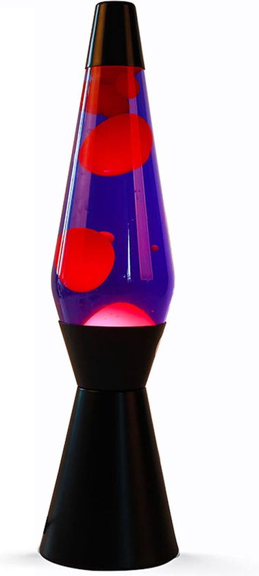 i-Total Lavalamp - Sfeerlamp met paars/roze lava - Zwart - 40x11 cm ...
