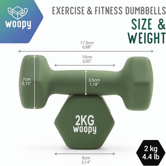 Halter Gewichten Set voor Krachttraining - Neopreen Dumbbells voor ...