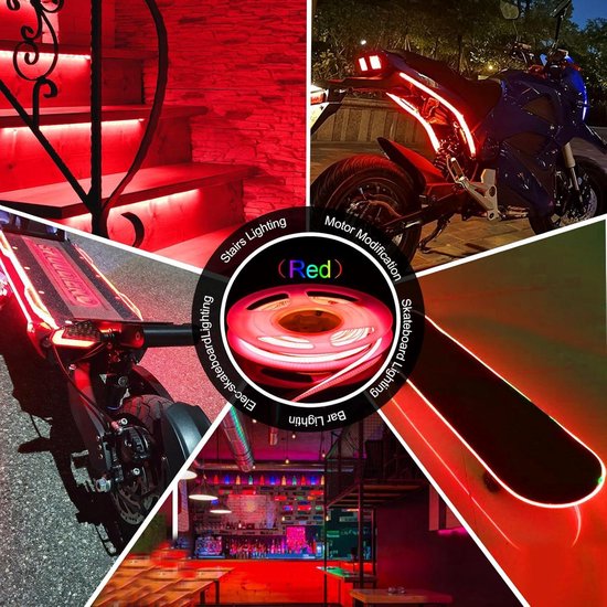 Led strips Rood COB Licht 5V 2m USB TV-achtergrondverlichting960LEDs ...