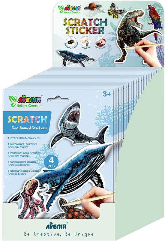 Avenir Museum En Kunst Zeedieren Scratch Stickers. | bol