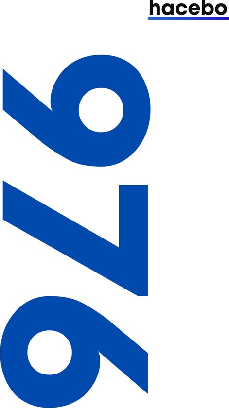 Cijfer Sticker - Kobalt Blauw - 9CM - Container sticker - 1 Stuks - 976 ...