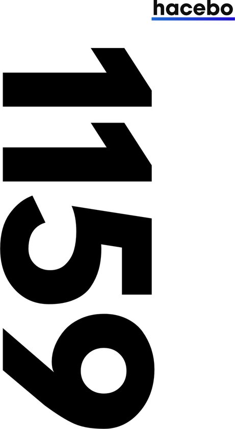 Cijfer Sticker - Zwart - 9CM - Container sticker - 1 Stuks - 1159 | bol