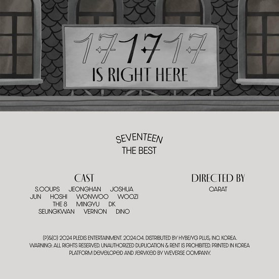 Best Album [17 Is Right Here] (Wevers Albums Ver.) - SEVENTEEN - Card ...