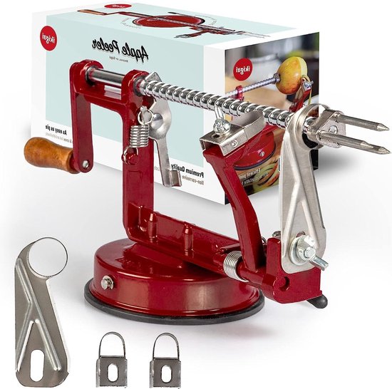 Robuuste appelschiller met zuigbasis - Ouderwetse spiraalsnijder ...