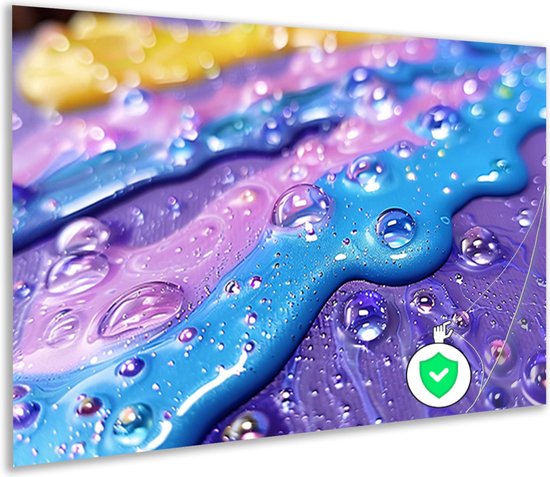 Waterdruppels muurdecoratie - Water posters - Poster Verf ...