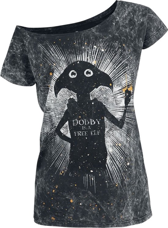 Harry Potter Dobby Is A Free Elf T-shirt zwart L - Katoen - Fan merch ...