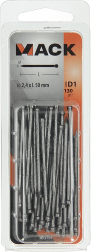 SAM Nagel ronde kop Staal onbehandeld 2,4x50mm 130 stuks | bol