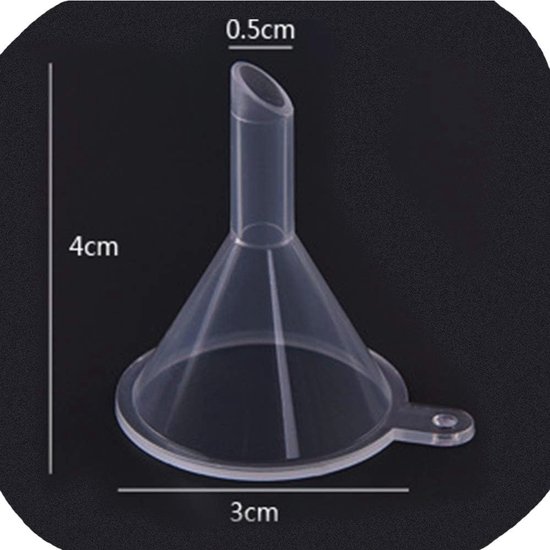 Mini Trechters Set van 50 Stuks - Transparante Plastic Trechters voor ...