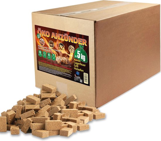 Eco-vriendelijk aanmaakblokjes voor barbecue en open haard - 5 kg ...