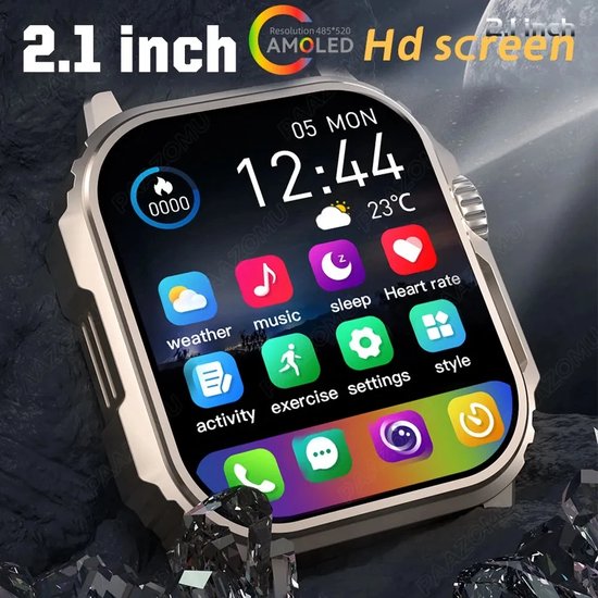 GPS Sport Smartwatch met AMOLED Scherm – Robuuste Outdoor Smartwatch met... | bol