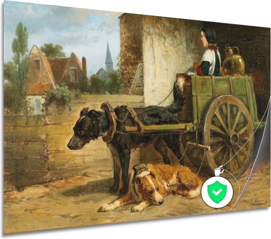 De kleine wagen - Henriëtte Ronner-Knip posters - Honden poster ...