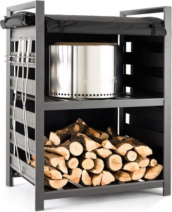 Haardhoutopslag - Houtopberging Solo Stove UVC-gecoat deksel ...