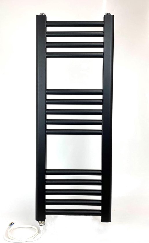 Handdoekrek Radiator 300 w x 800 h Elektrisch Verwarmd Zwart ...