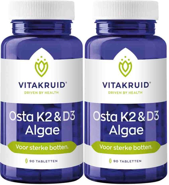 2x Vitakruid Osta K2 & D3 Algae 90 tabletten | bol