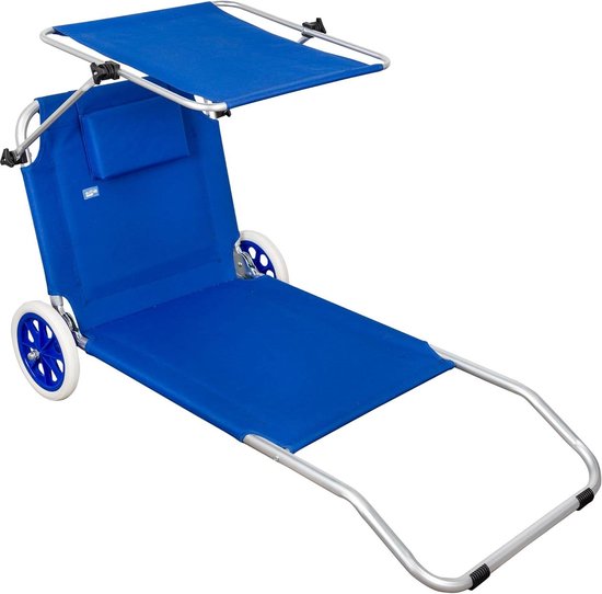Strandstoel inklapbaar 2-in-1 Beach - Opvouwbare ligstoel voor strand ...