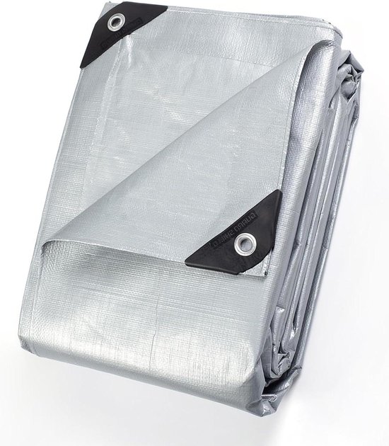 Tentzeil Afdekzeil geweven zeil met ingestanste ringen 3 x 3 m 160 g/m² ...