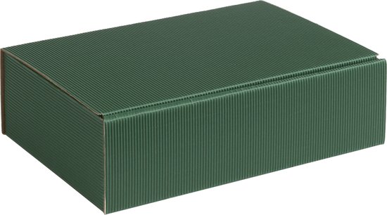 Geschenkdoos ribbelkarton 25,5x18x7cm DONKERGROEN (50 stuks) | bol