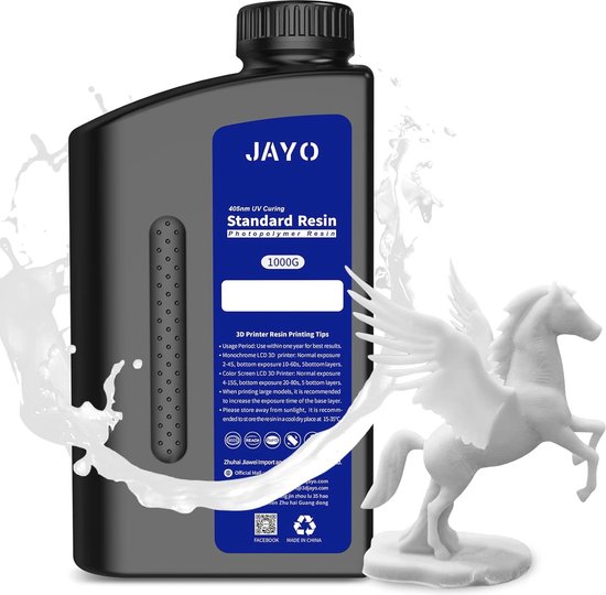 3D-printerhars 1000g - Snelle UV-hars voor LCD/DLP/SLA 3D-printers (wit ...