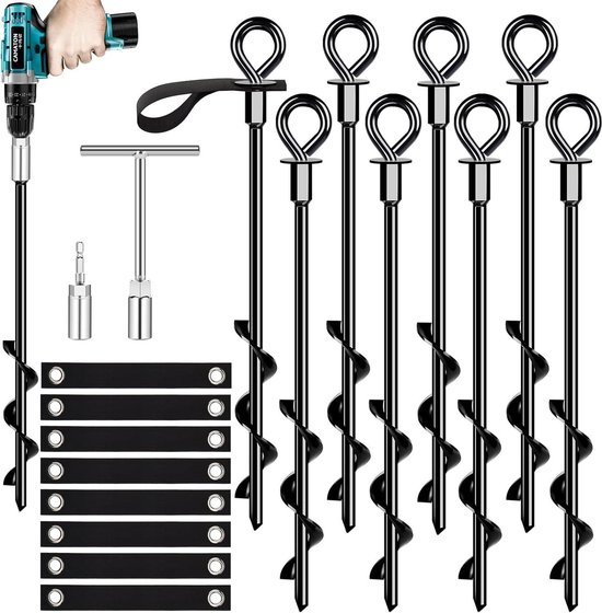 Grondankers heavy duty set van 8 - trampoline grondanker om in te ...