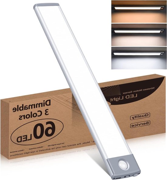LED Kast Licht met 3 Kleur Temperatuur en Motion Sensor - Traploos ...