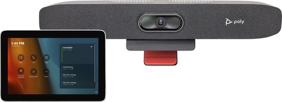 POLY Studio Small Room Kit for MS Teams: Studio R30 USB Video Bar with ...
