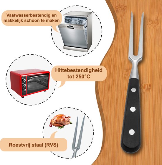 Purepeak Wafelvork - Wafelprikker - RVS - 30 cm | bol