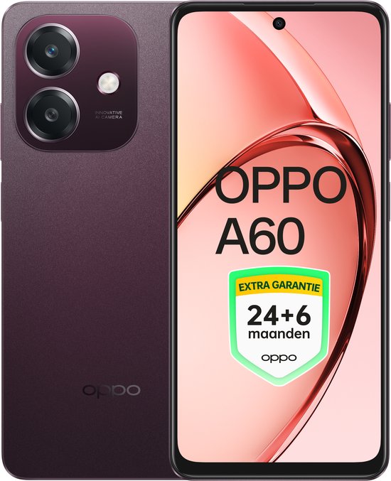 OPPO A60 5G 4+128 - Black Red - Extra Garantie 24+6 Maanden! | bol
