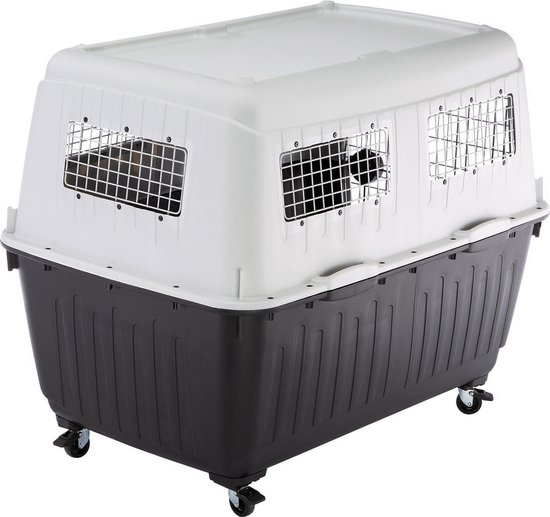 Ferplast Vervoersbox Atlas Pro Grijs - Hondentransportbox - 118x80x88 cm | bol