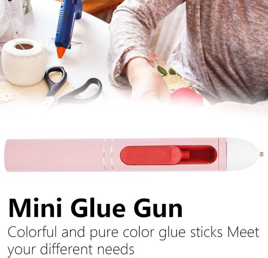 Mini-lijmpistool stiftvorm oplaadbaar USB - Draadloos - Met lijmstift ...