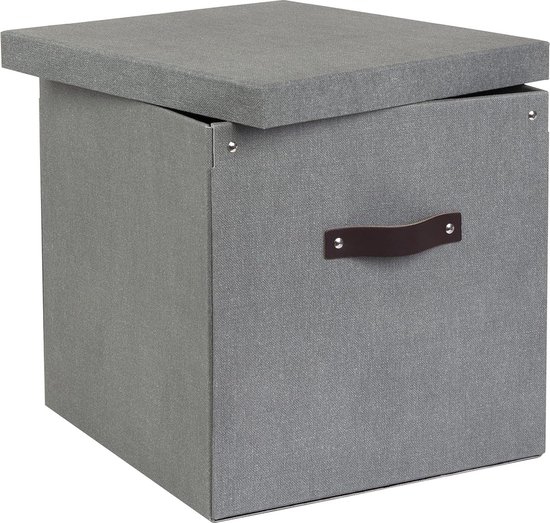 Grote Opbergdoos met Deksel - Klapbox voor Kleding en Speelgoed - Grijs ...