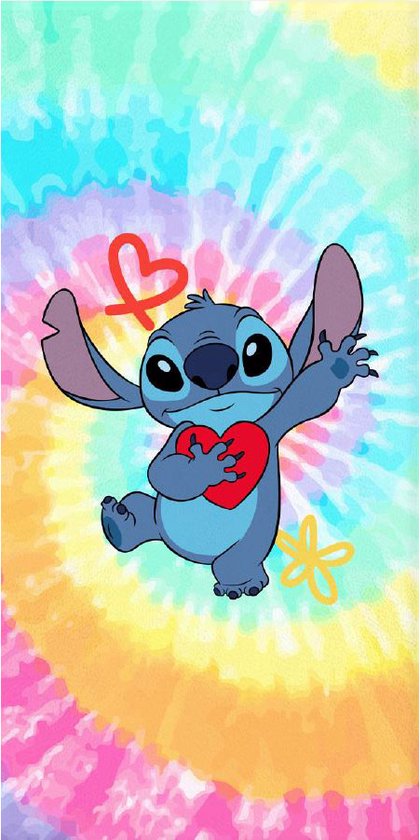 Disney Lilo & Stitch Strandlaken, Rainbow - 70 x 140 cm - Katoen | bol