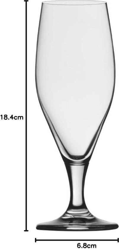 Set van 6 Bierglazen - 0,2 Liter Kristalglas - Vaatwasmachinebestendig - Pilsglazen | bol