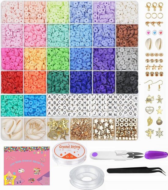 Kralen voor Sieraden Maken - 6500+ Polymeer Clay Kralen voor Armbandjes ...
