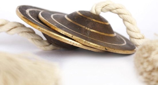 Pure Kansa Manjeera Indische Cymbal Clapper Bell 3x3 Dh Inches Bol