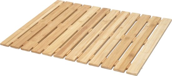 Badmat MCW-E73, Douchemat Badmat, Bamboe antislip, 60x50cm | bol