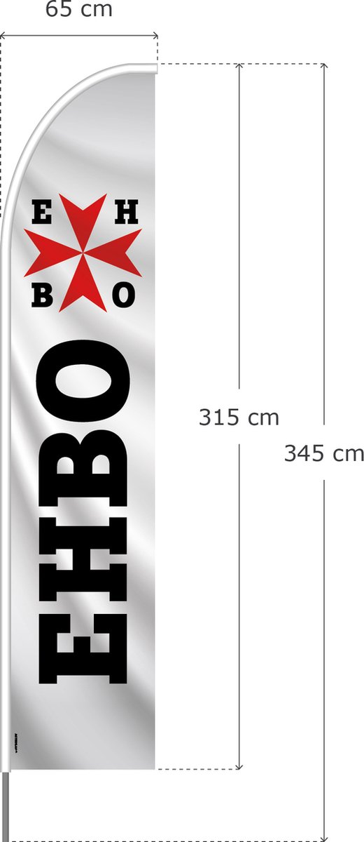 Beachflag - EHBO - Vlag + Hengelsysteem + Draagtas - Actievlag.nl | bol.com