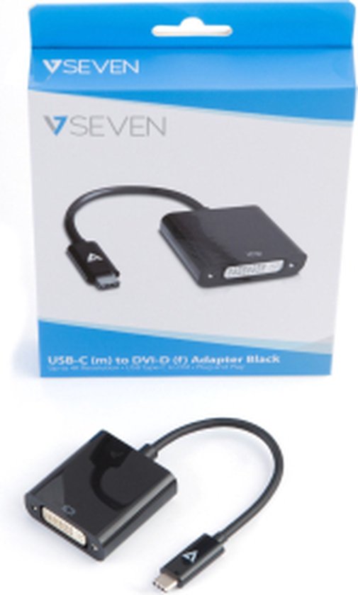 USB C to DVI Adapter V7 V7UCDVI-BLK-1E | bol