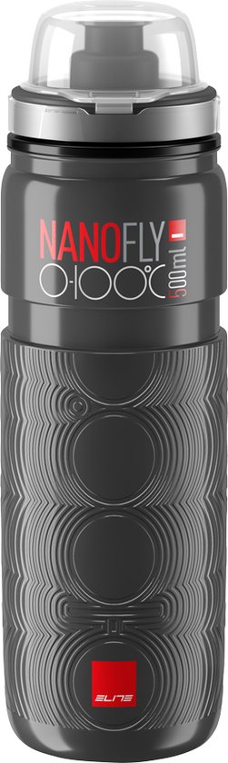 Elite Nanofly Fles - Geïsoleerde sportfles - 500ml - Zwart | bol