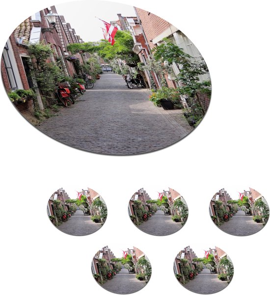 Onderzetters voor glazen - Rond - Alkmaar - Vlag - Straat - 10x10 cm ...